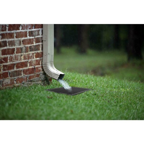 10- Inch Square Catch Basin Kit with Black Grate