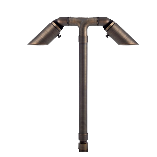 12V Brass MR8 Dual Directional Path Light Centennial Brass