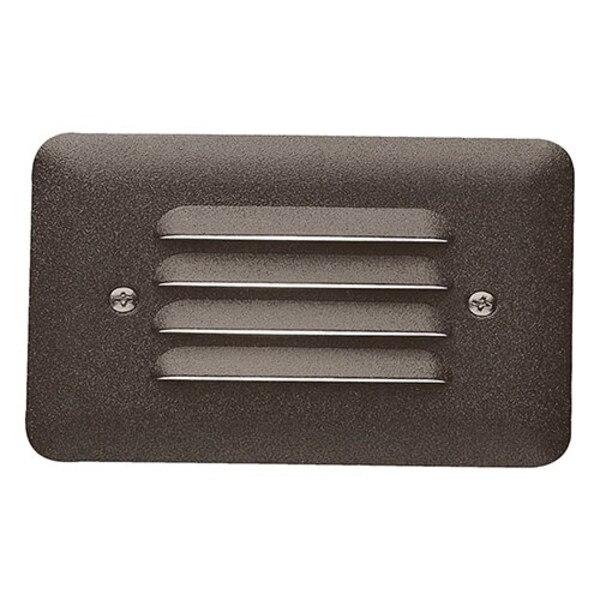 3000K Louvered LED Mini Step Light in Textured Architectural Bronze